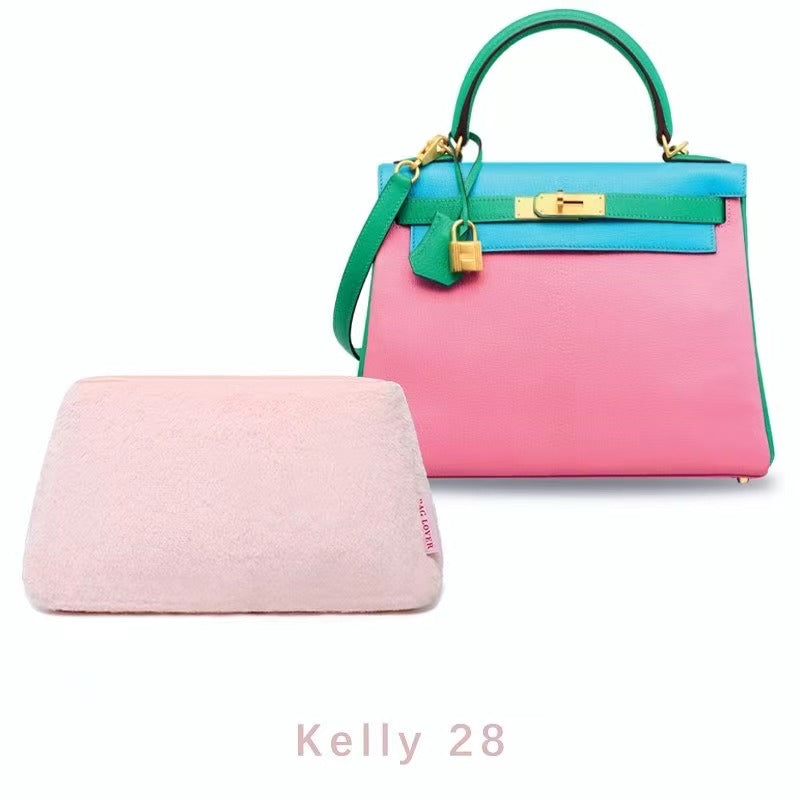 Soft Pink Faux Fur Pillow Luxury Bag Shaper For Hermès Kelly 25/28/32 ...