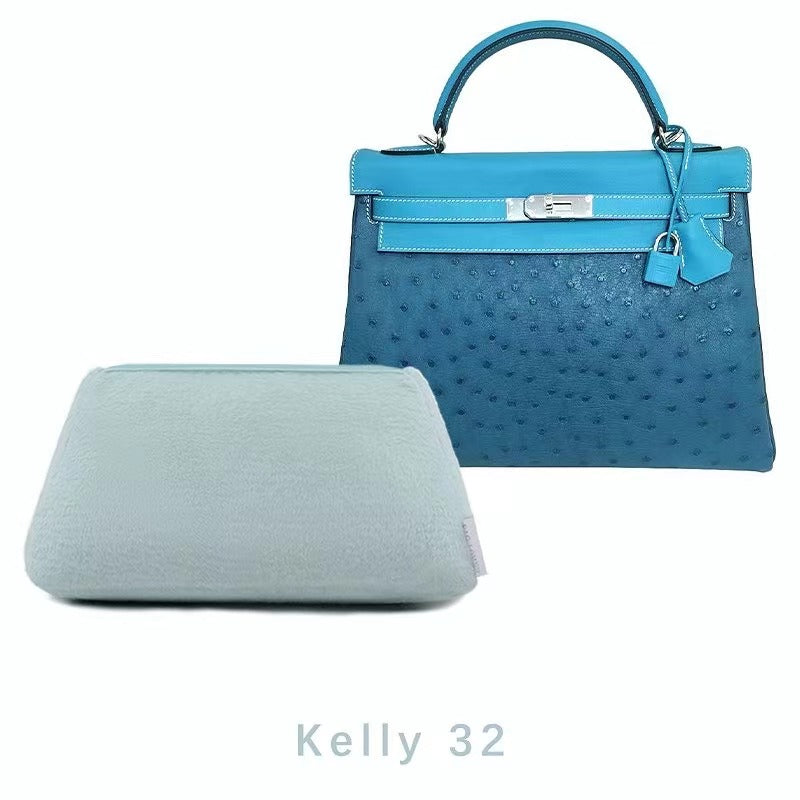 Baby Blue Faux Fur Pillow Luxury Bag Shaper For Hermès Kelly 25/28/32 ...